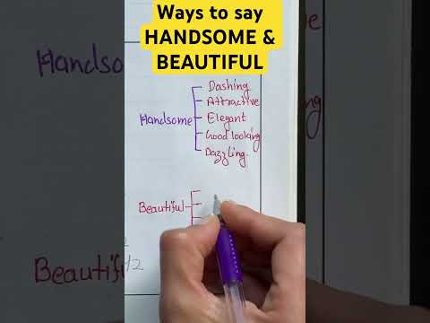 Don’t always say Handsome or Beautiful instead… #shortbreak #english #synonyms #handsomesynonames