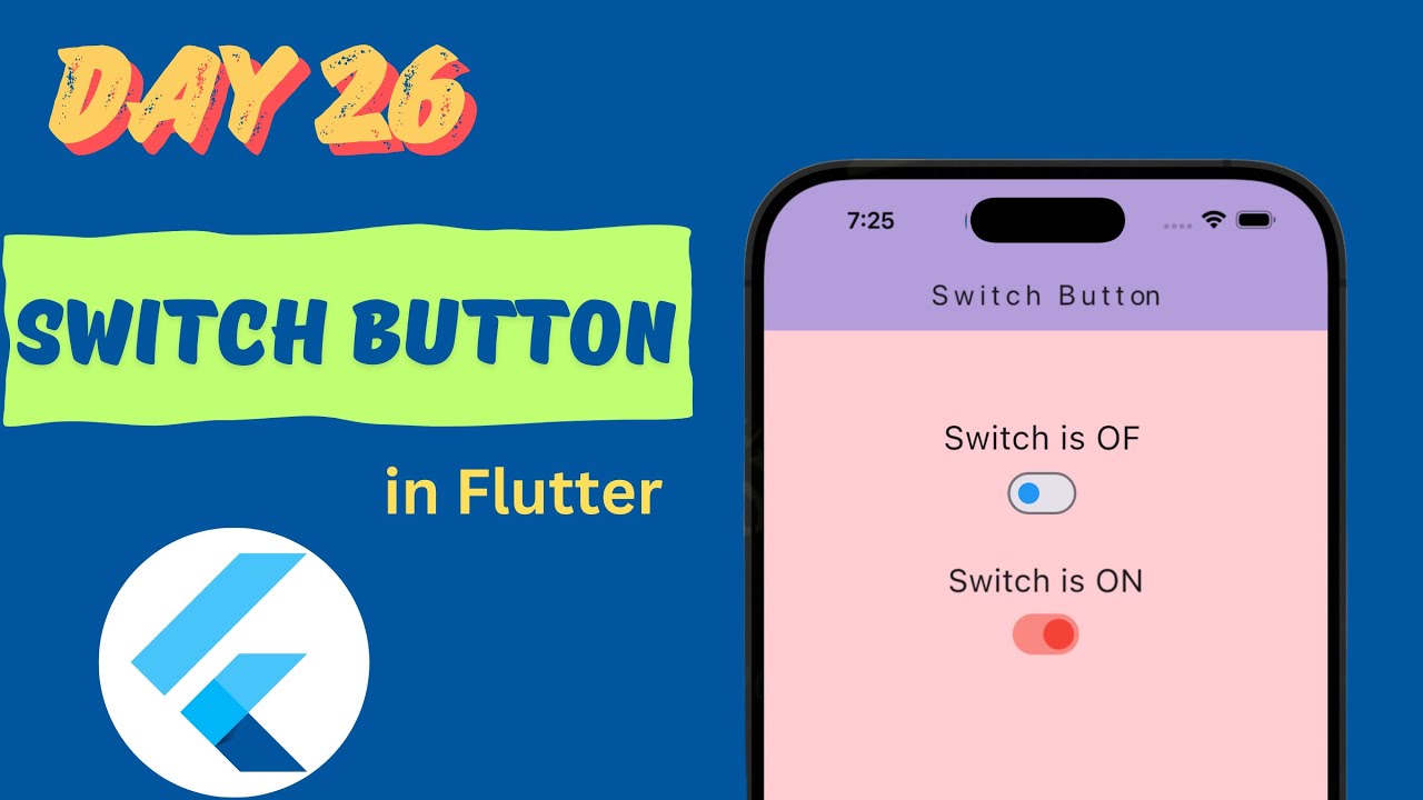 Switch in Flutter || Create a flutter Toggle Switch Button