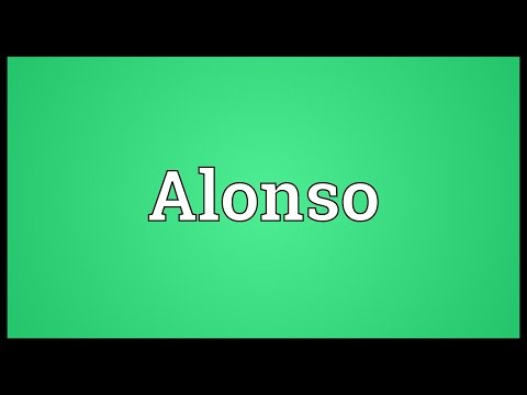 Alonso Meaning