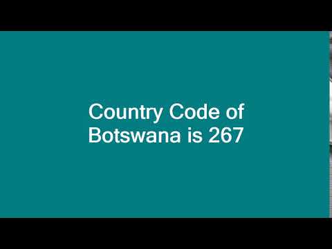 Country Code of Botswana is 267