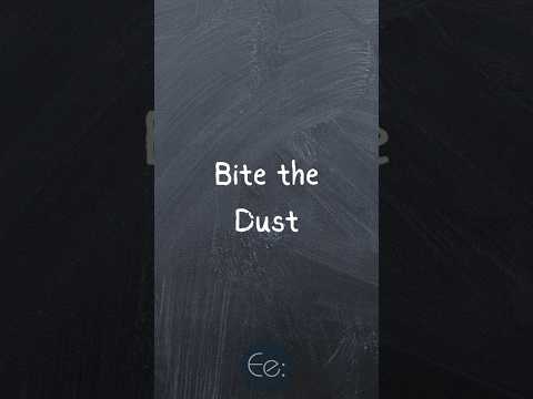 Bite the Dust π₯π¬ What Does It Mean? #english #explained #phrases #idioms #expression #meaning #slang