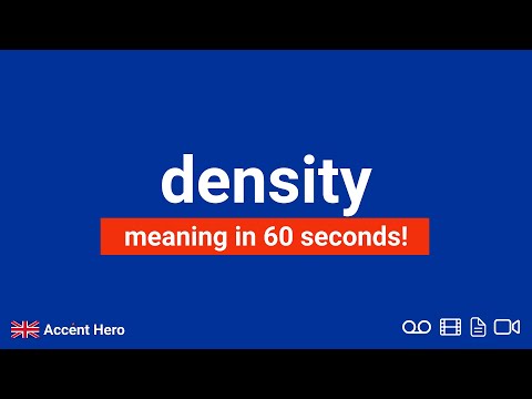 DENSITY - Meaning and Pronunciation