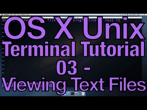OS X Unix Terminal Tutorial 03 - Viewing Text Files