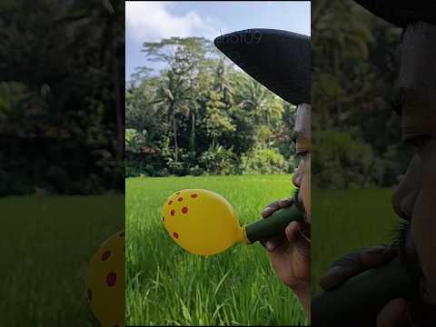 viral slingshot, which is loved by children #slingshot #bamboo #balloon #outdoor