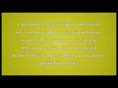 Letter of credit Meaning