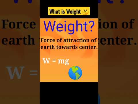 What is Weight in physics? #youtubeshorts #physicsshorts #youtube #shorts