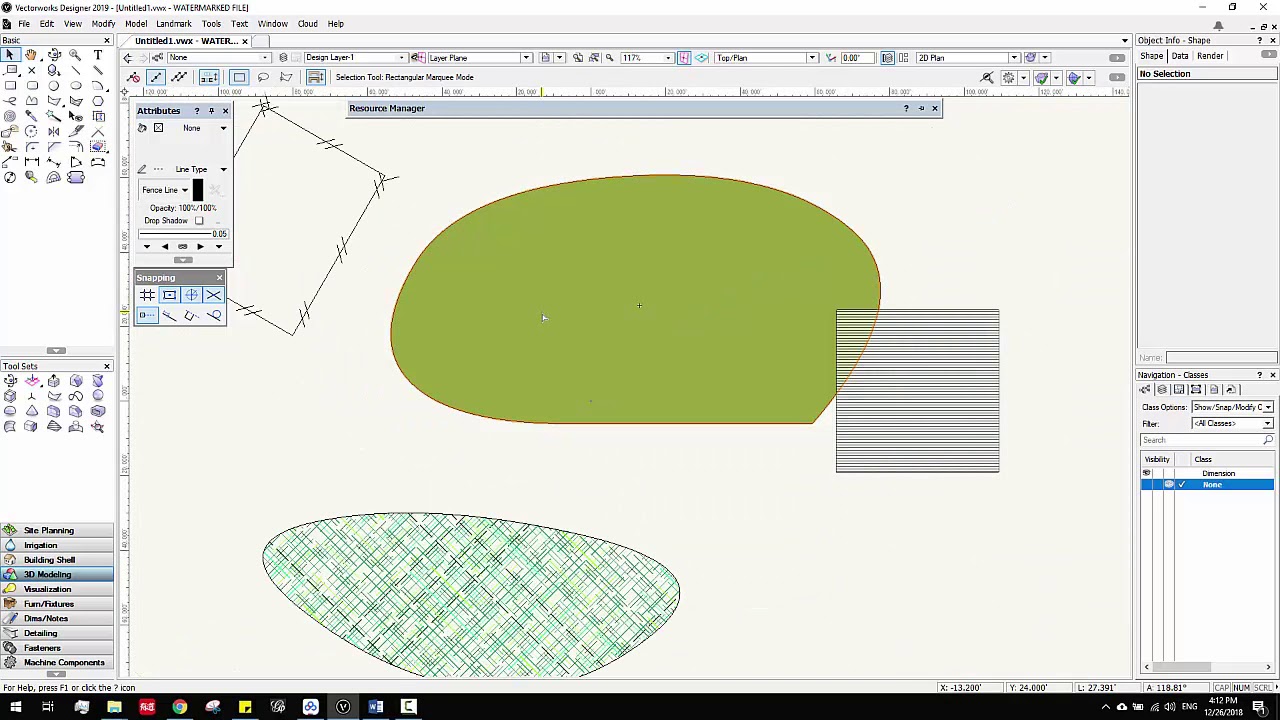 Vectorworks Tutorial Basic 1: setting up, basic shapes, dimension and text