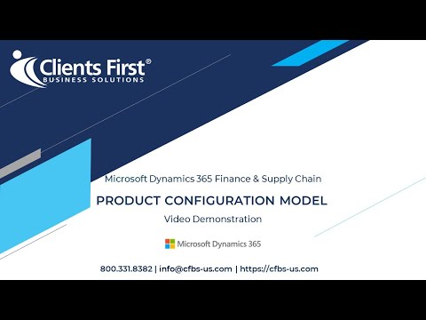 Dynamics 365 Supply Chain: Product Configuration Models