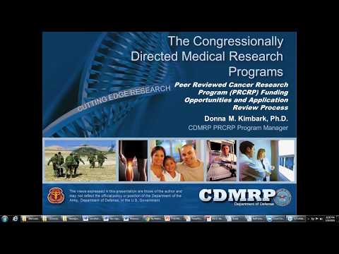 Applying for Congressionally Directed Medical Research Program's Peer Review Cancer Program Bladde