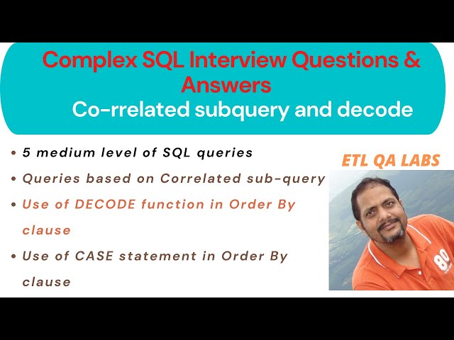 Mastering Complex SQL Queries: Insights from ETL Testing Interviews ...