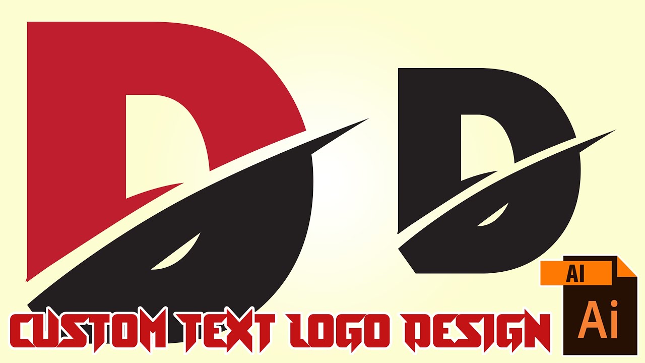 Adobe illustrator tutorial : Create Letter Logo Design Using Font and Pen Tool - Text Effect Logo