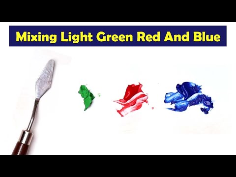 Mixing Light Green Red And Blue - What Color Make Light Green Red And Blue - Mix Acrylic Color