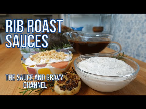 Rib Roast Sauces | 2 Roasted Garlic Horseradish Sauces | Classic Au Jus | Roast Sauces for Christmas
