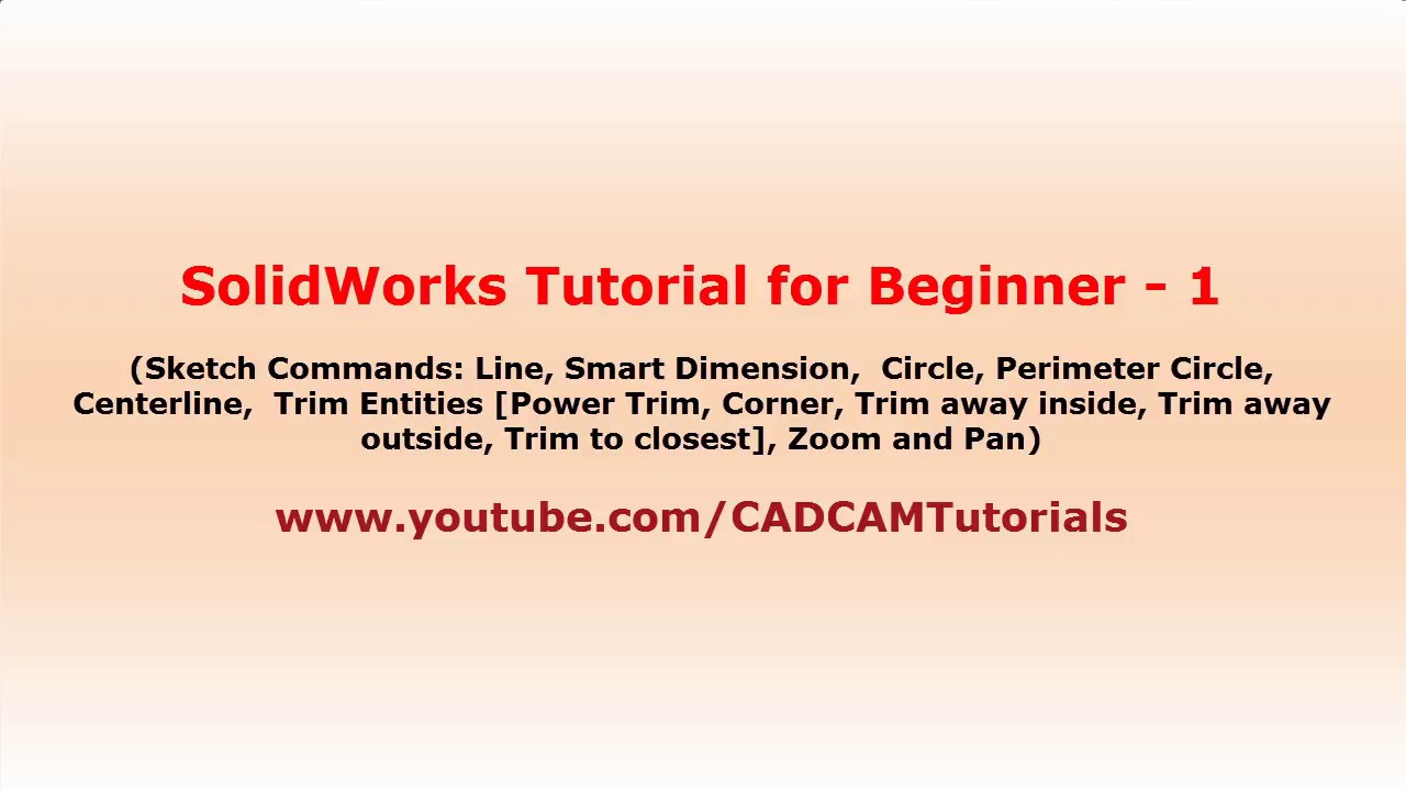 SolidWorks Tutorial for Beginners - 1 | Sketch Tools