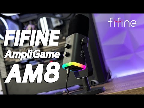 FIFINE AmpliGame AM8 Microphone - Testing USB C & XLR Connection!