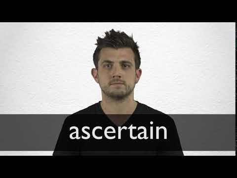 ASCERTAIN definition and meaning | Collins English Dictionary
