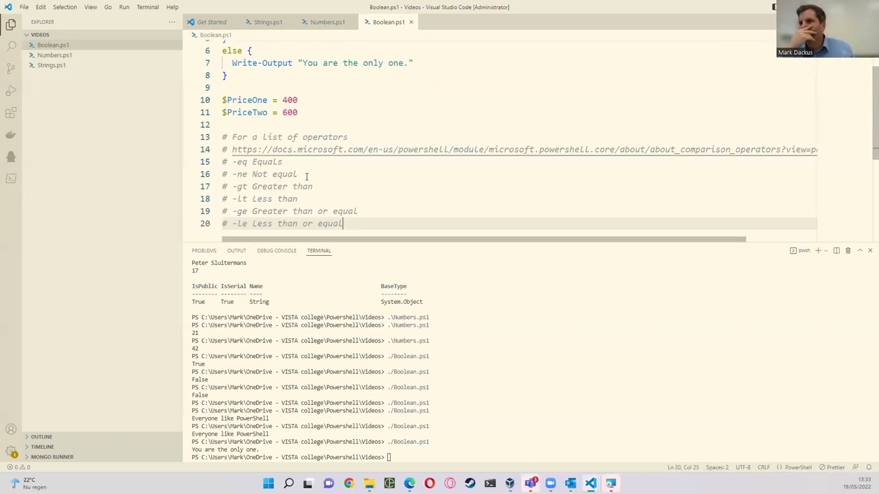A03. Boolean  in PowerShell (PowerShell Scripting)