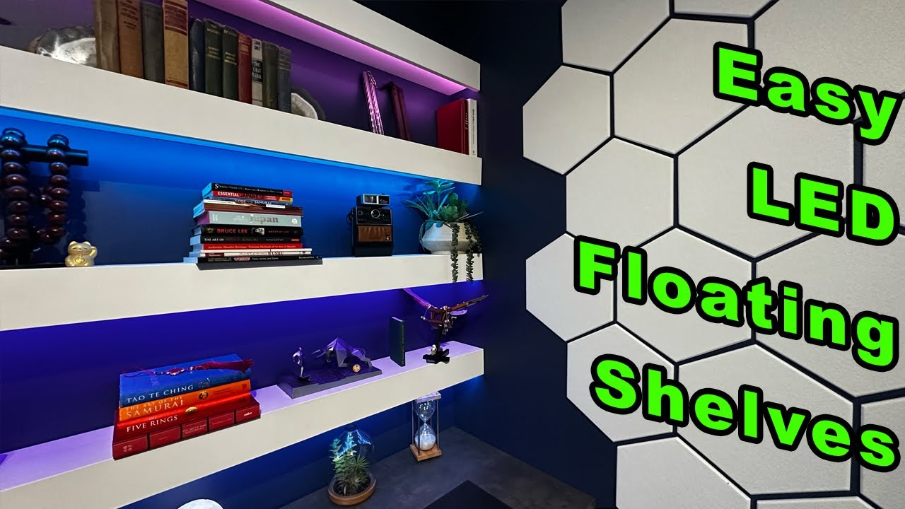 DIY Floating Shelves With Built-In RGB Lighting