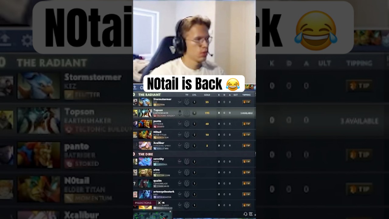 N0tail from Temu! 😂😂😂 #dota2 #dota2funny #notail #topson #rostik