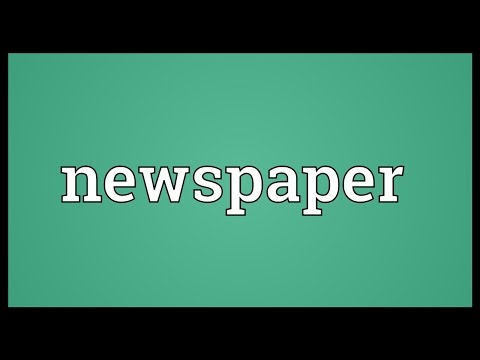 Newspaper Meaning