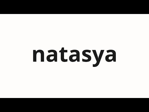 How to pronounce natasya | 나타샤 (Natasha in Korean)