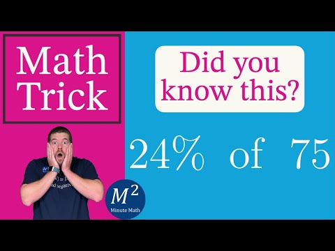 Percentage Trick You Were NEVER Taught in School | 24% of 75 | Minute Math Tricks - Part 74 #shorts