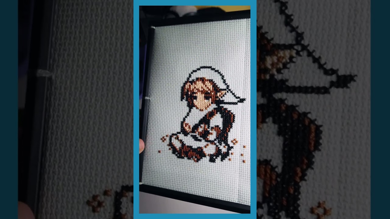 Stitching Link from The Legend of Zelda | Handmade Pixel Art   #crossstitch #pixelart