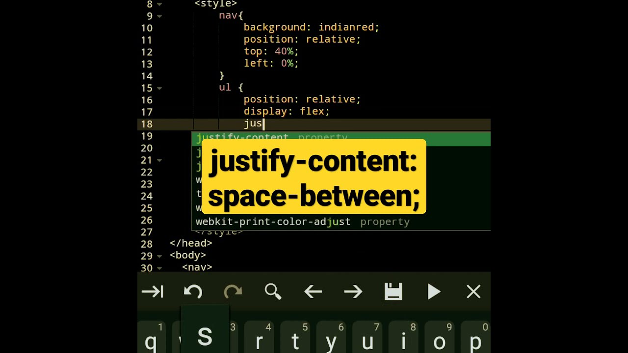 justify-content: space-between | CSS Tutorial #shorts #html #css