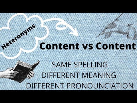Content vs Content | Pronunciation | Meaning | The Curious butterfly.