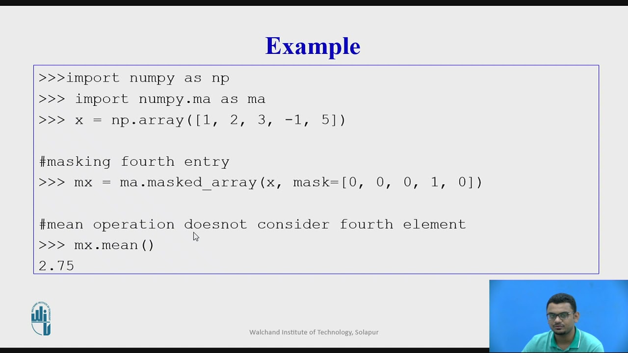 Masked Array module in Numpy