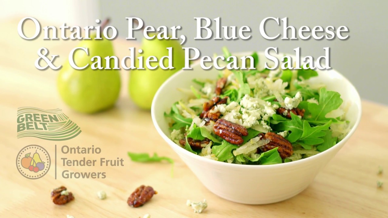 Gourmet Salad Series # 1 - Ontario Pear, Blue Cheese & Candied Pecans