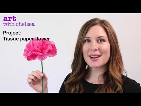 Make a flower out of tissue paper! Easy and simple.