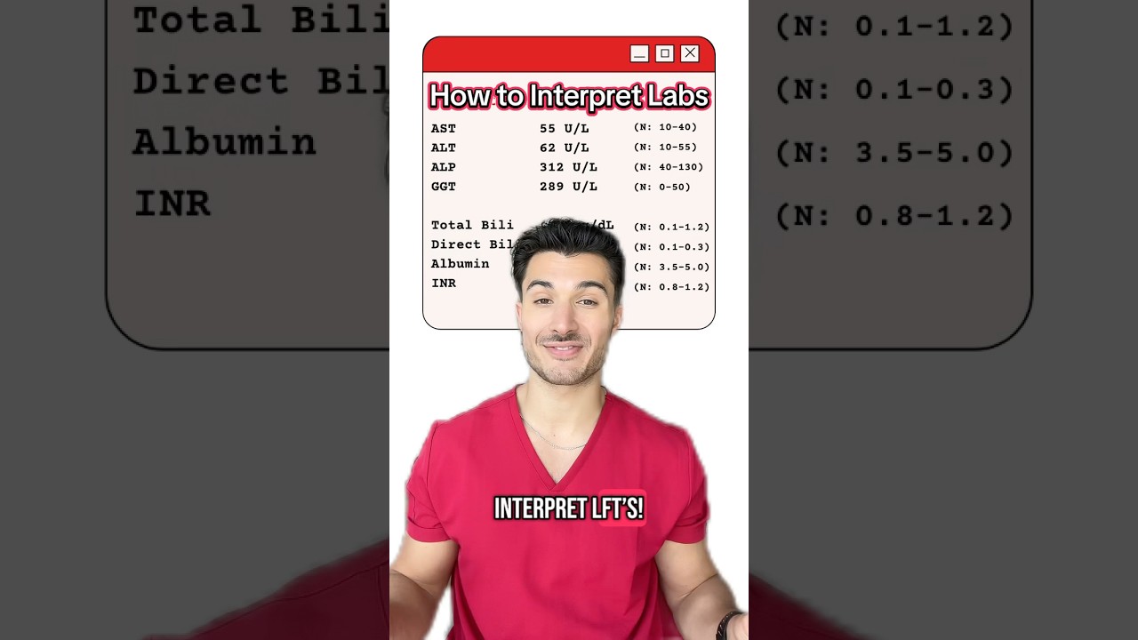 How to Interpret Labs: LFT’s! 🧪#medstudent #medschool #usmle #usmlestep1 #usmlestep2 #doctor