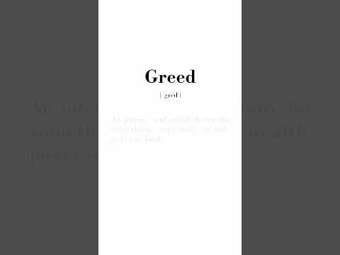 Have you ever met a greedy person before? #shorts #education #dictionary #online #money #greed