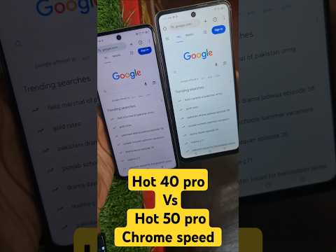 Hot 40 pro Vs Hot 50 pro Chrome speed short #shorts #short #youtubeshorts