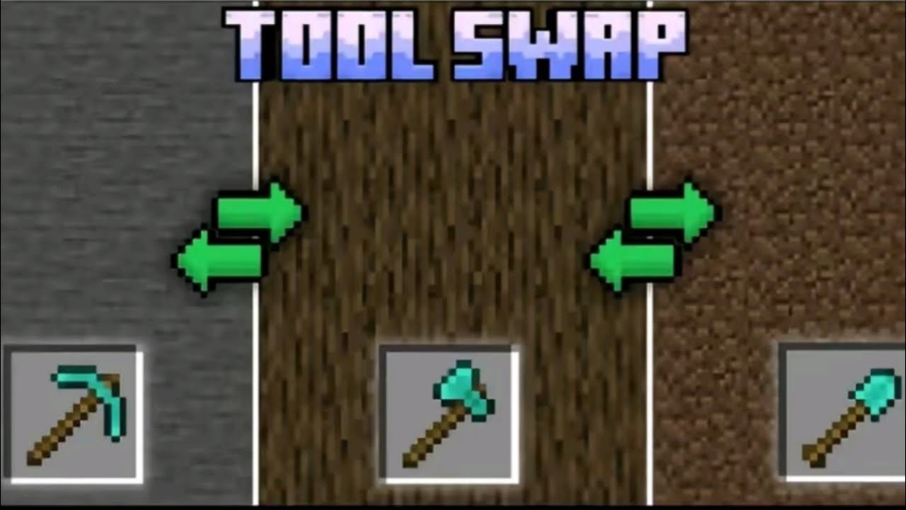 Auto Tool Swap Mod For Minecraft Bedrock 1.21+