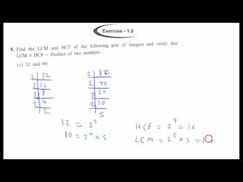 Find the LCM and HCF of the pair 32 and 80 and verify that LCM × HCF = Product of two numbers