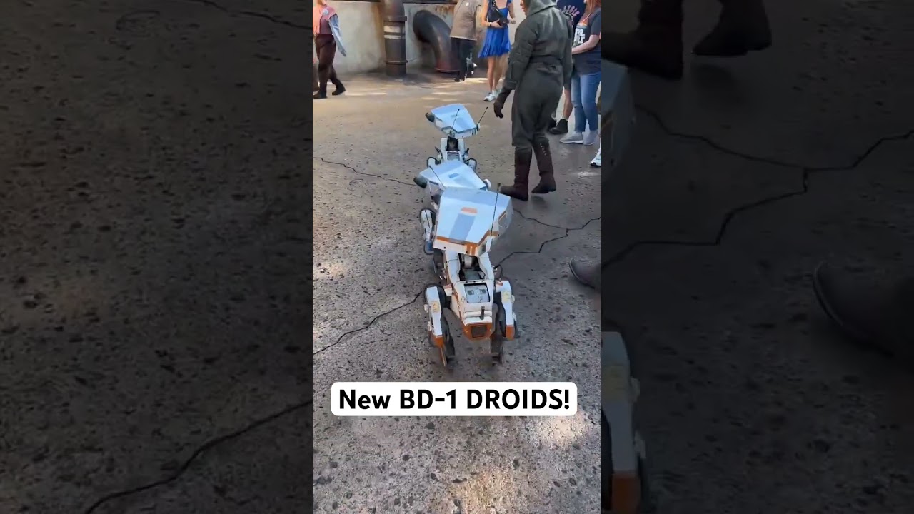 New BD-1 Self Exploring Droids at Disneyland!