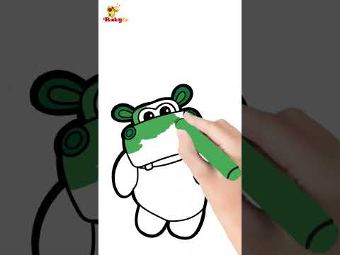 How to Draw Sir Hippopotamus π¨π¦ | Coloring and Drawing for Kids #shortskids