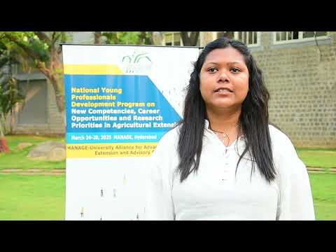 Feedback From the Participant Dr Anny Kujur of MANAGE NYPDP