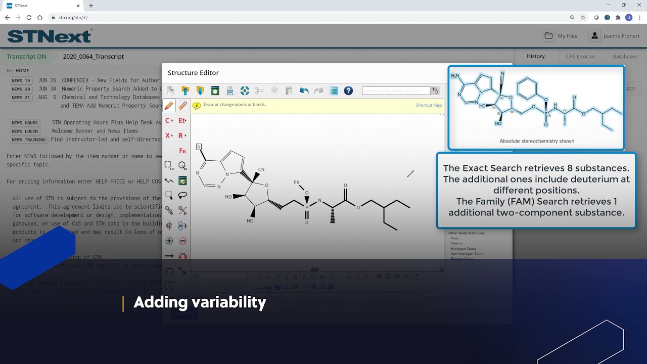 Searching Chemical Structures in STNext