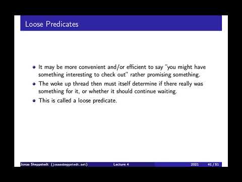 EDAN26 F04 / 10: Intercepted and spurious wakeups (level 4)