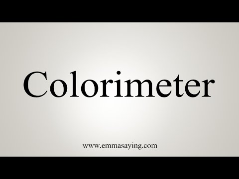 How To Say Colorimeter