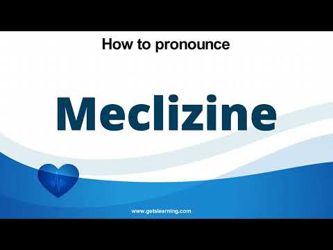 How to pronounce Meclizine in English Correctly