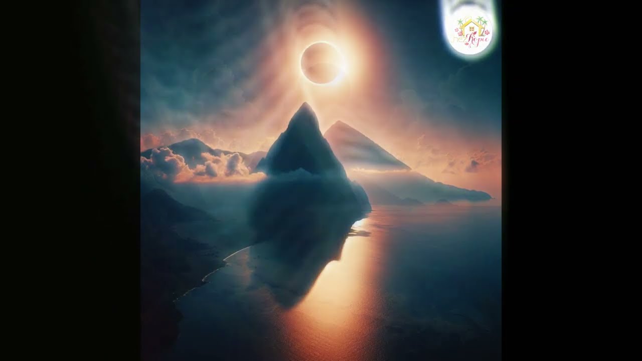 Solar Eclipse Inspired by the Pitons.(AI generated Images)