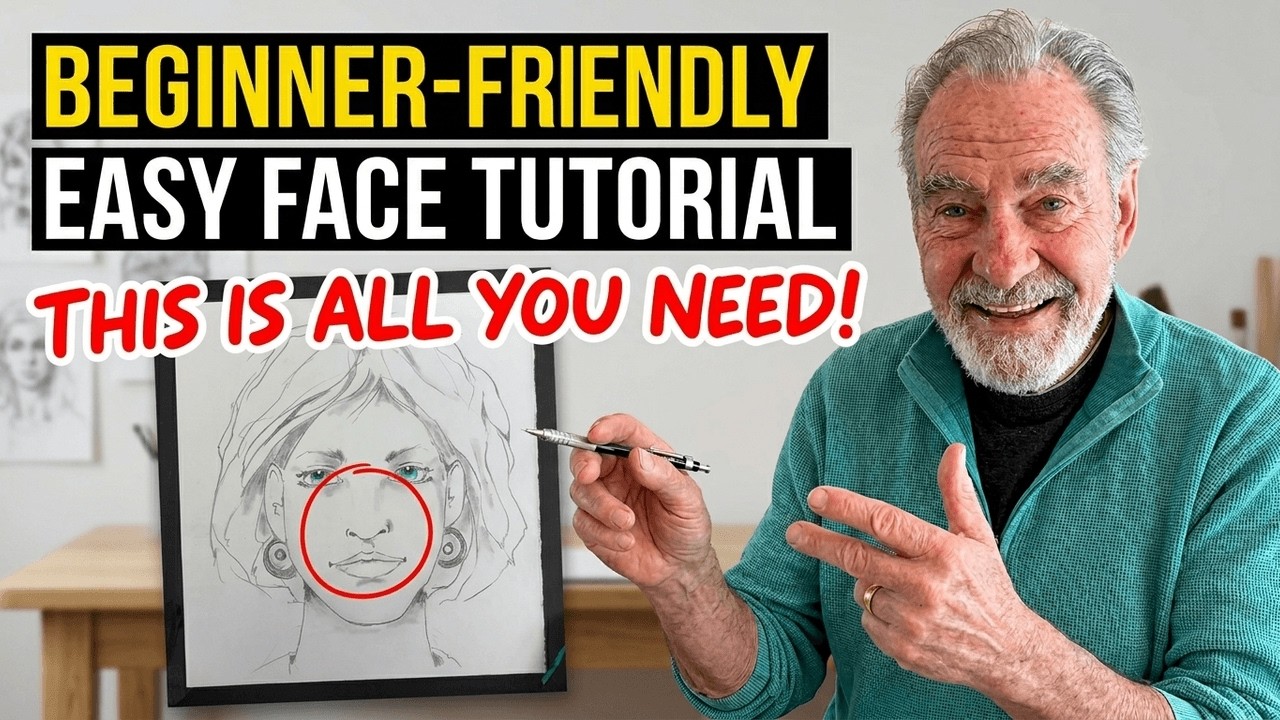 How to Draw a Face for Beginners (Easy Proportions Tutorial)