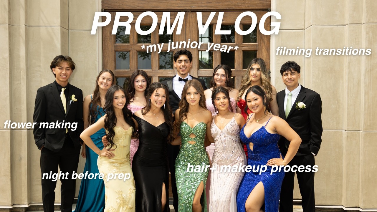 grwm for PROM 2026 *junior year* || flowers, makeup & hair, night prep etc!