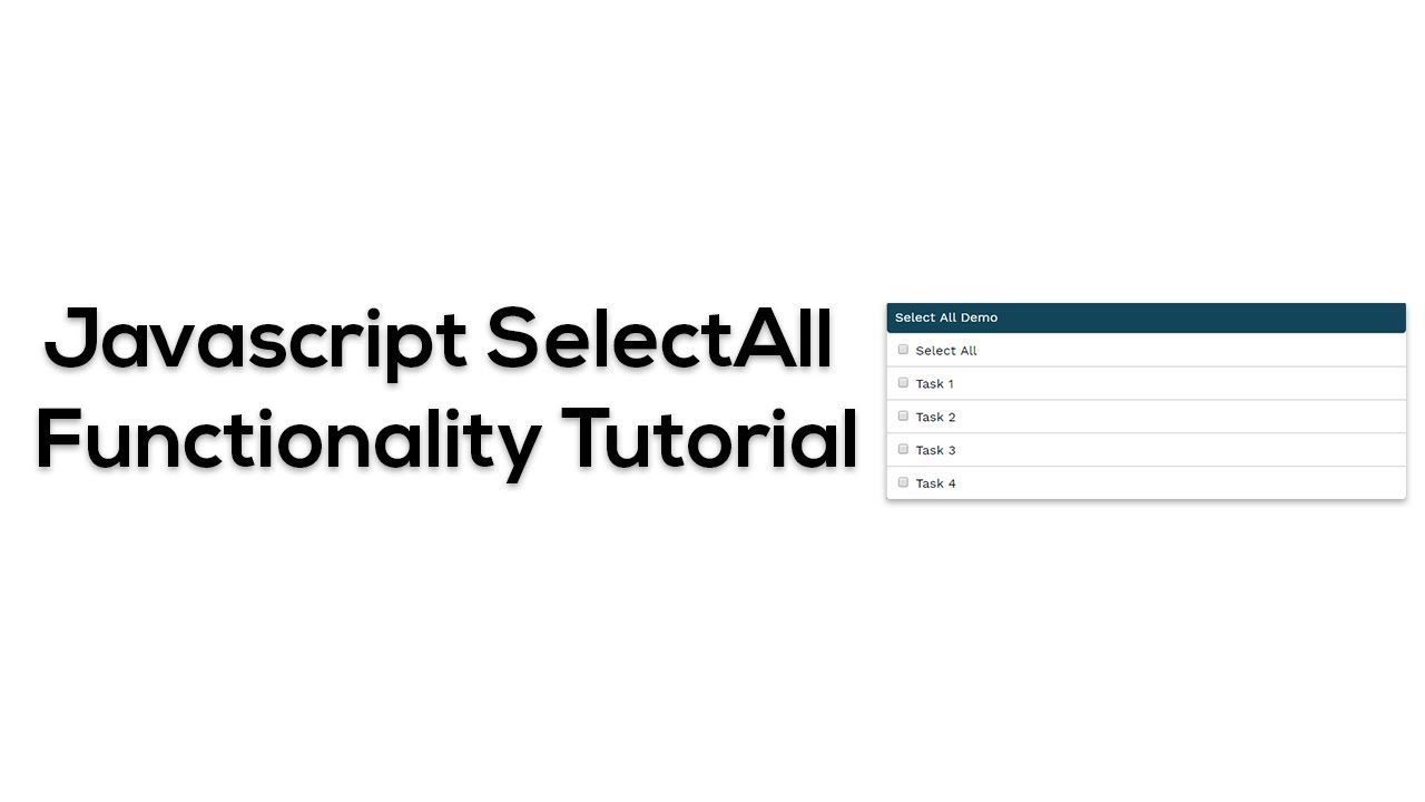 html css javascript - SelectAll checkbox jquery Tutorial