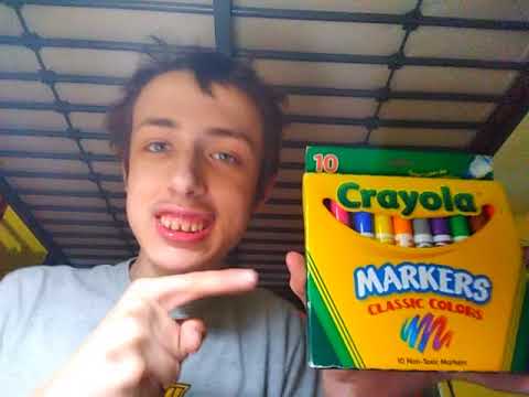 Me reviewing a Old Pack of 10 Crayola Markers