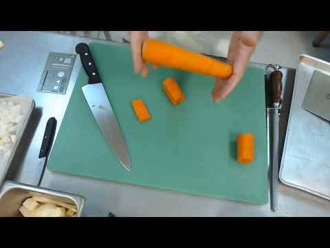 Production Knife Cuts Batonette Medium Dice